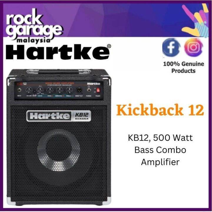 Hartke Kickback 12 - KB12, 500 Watt Bass Combo Amplifier (KB-12/Kickback12) | Lazada