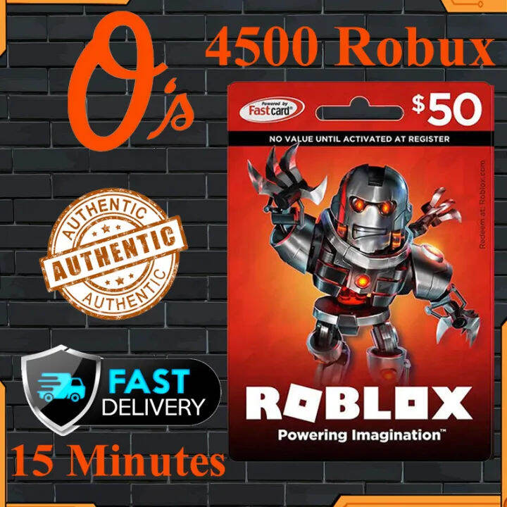 Roblox ($50) (4500 Robux) [มีสินค้าพร้อมส่ง / รับโค้ดทันที ...