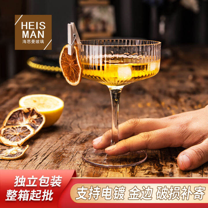 (ร้อน) จาลเมเนกัคเมวาห์ Ringkok Cawan Tebal Kristal Lurus Cawan Kaca ...