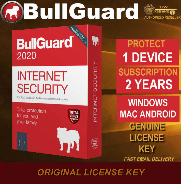 BULLGUARD INTERNET SECURITY 2023 1DEVICE-2YEAR ANTIVIRUS GENUINE ...