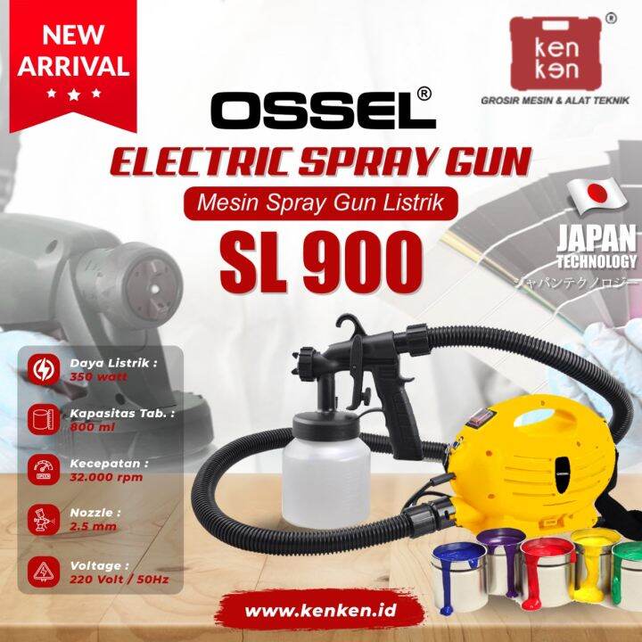 OSSEL Spray Gun Elektrik Electric Spray Gun Listrik Sped Duco Listrik ...