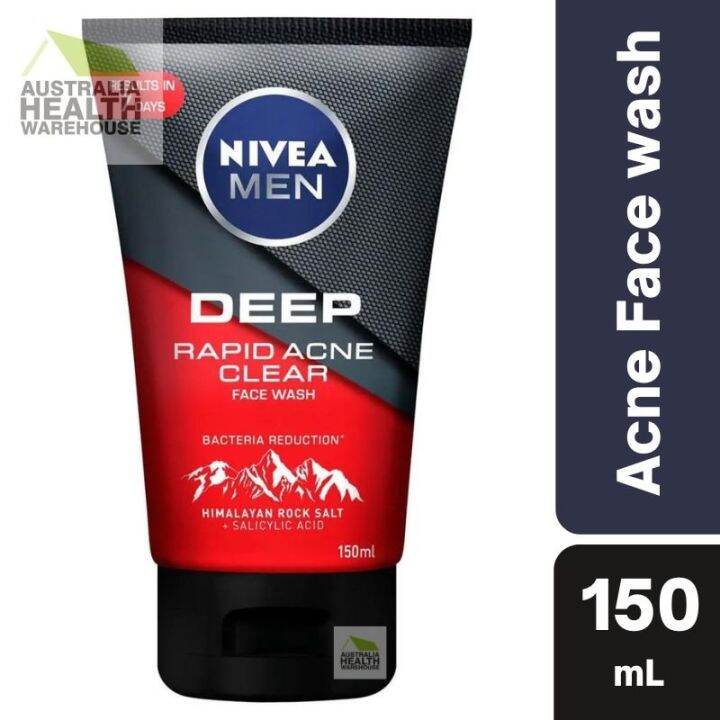 Nivea Men Deep Rapid Acne Clear Face Wash 150mL | Lazada Singapore