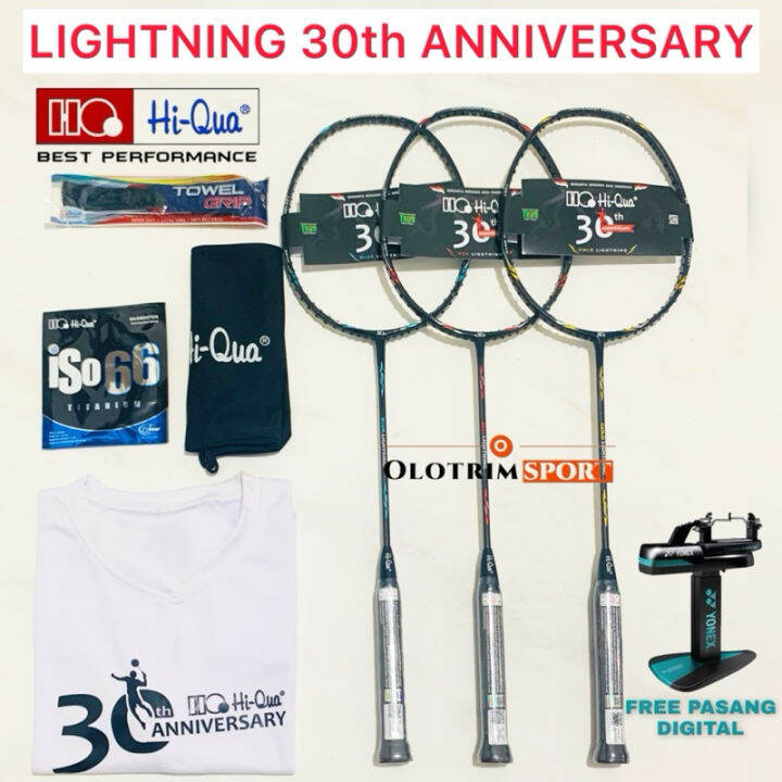 Raket Badminton HIQUA LIGHTNING 33LBS 30th ANNIVERSARY SPECIAL LIMITED ...