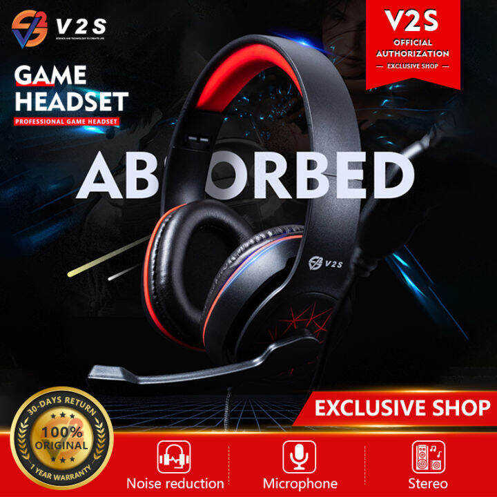 V2S K2pro Foldable Headphone Wired Gaming Headphone With Headset Stereo ...