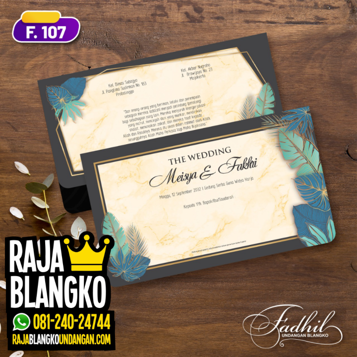 BLANGKO UNDANGAN FADHIL 107 | RAJA UNDANGAN | Lazada Indonesia