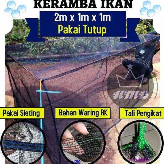 Jaring Keramba Ikan Hapa Tutup Plus Resleting Ukuran 2M X 1M X 1M ...