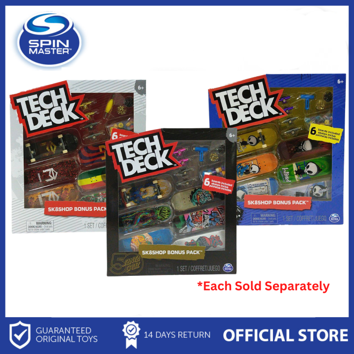 Tech Deck Sk8Shop Bonus Pack 6 Collectible & Customizable Mini ...