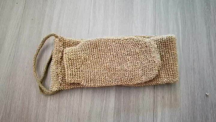 Exfoliating Gloves and Jute Back Wash Strap Shower Scrubber Body ...