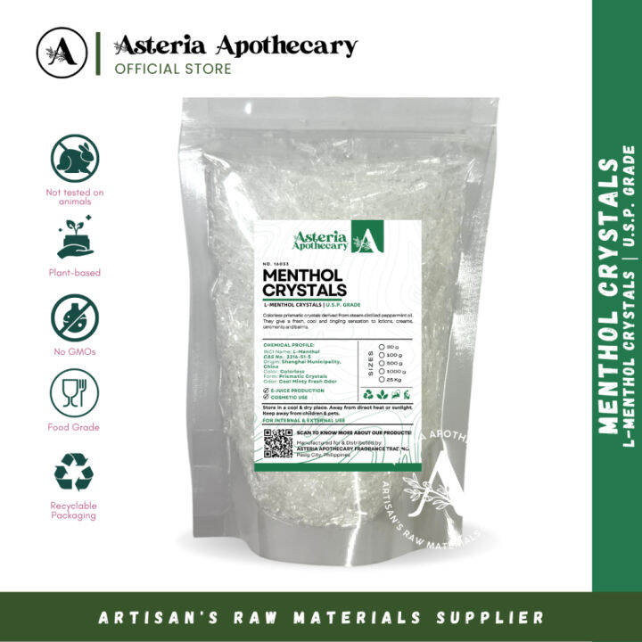 Menthol Crystals | Natural Menthol 30g 100g - Asteria Apothecary ...
