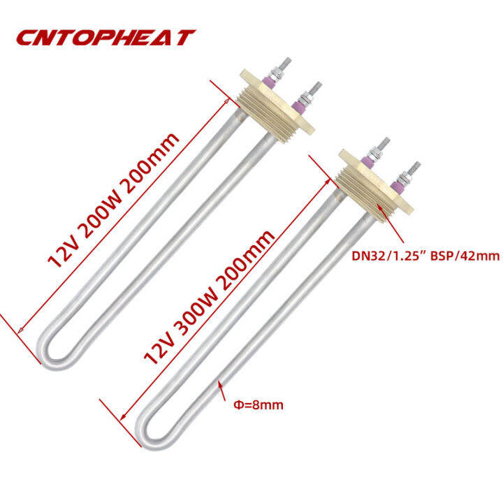 12v Heating Element 1 14" BSP DN32 Copper Flange Water Heater Camper ...