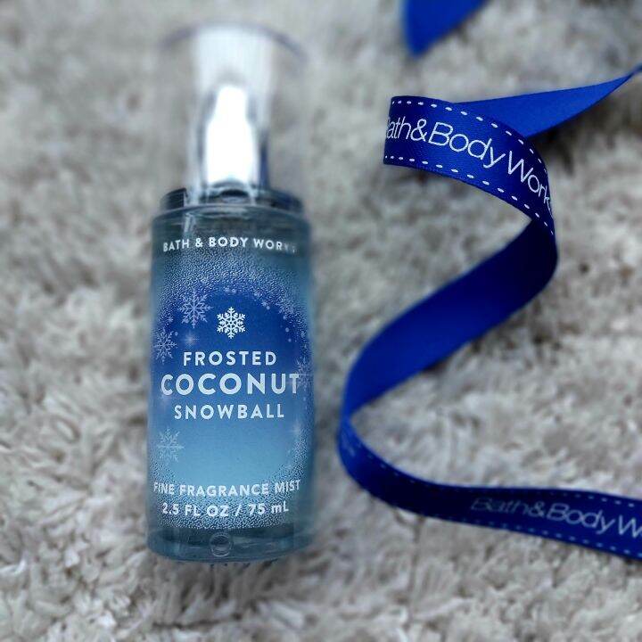 Original Bath & Body Works USA Frosted Coconut Snowball Travel Size Fine Fragrance Mist 75ml ...