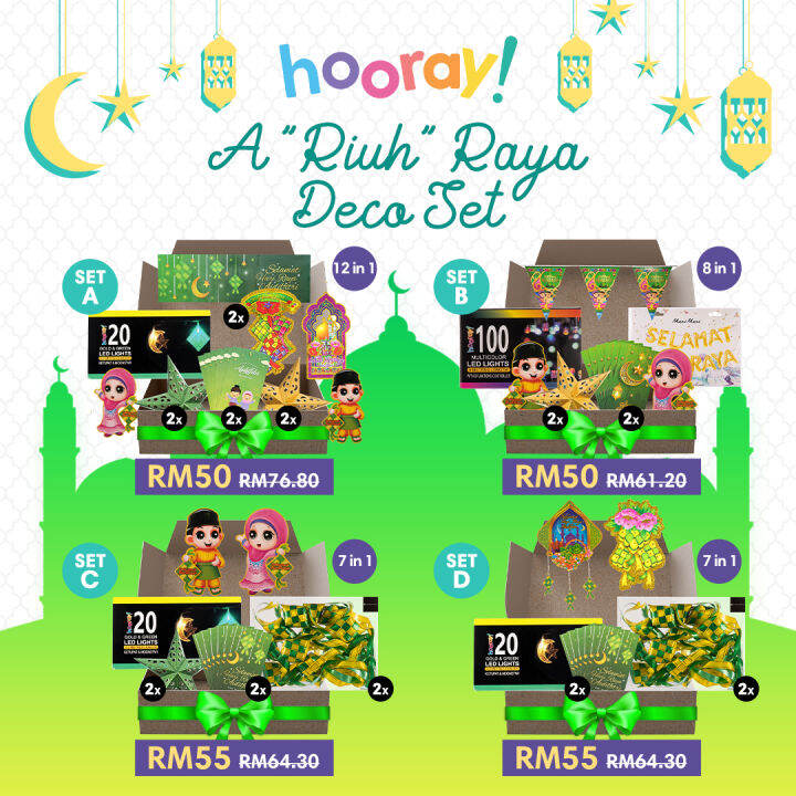(READY STOCK) HOORAY! RAYA - A 'RIUH' RAYA DECO GIFT SET - RAYA ...