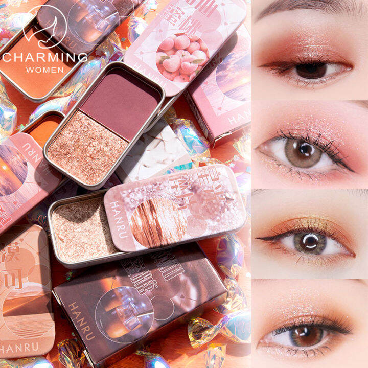 Palet Pembayang Mata Berkilau Dua Warna Tahan Air Matte Tahan Lama ...