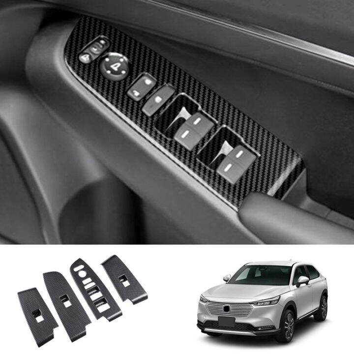 Carbon Fiber Window Glass Lift Button Trim Switch Cover Door Armrest ...
