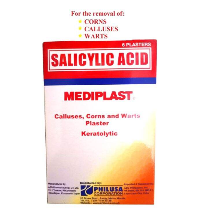 Mediplast Calluses Corns And Warts Plaster Salicylic Acid 6 Plasters ...