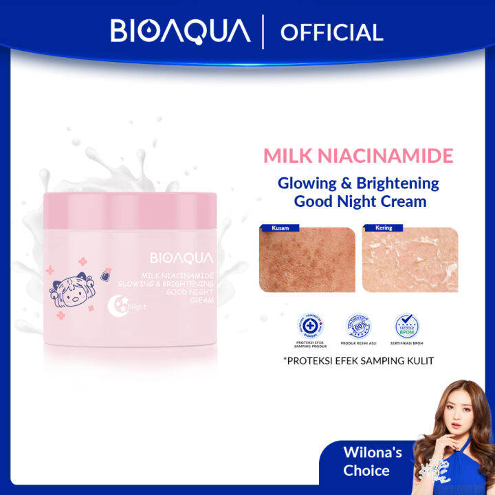 BIOAQUA Milk Niacinamide Glowing & Brightening Skincare Series Cleanser ...