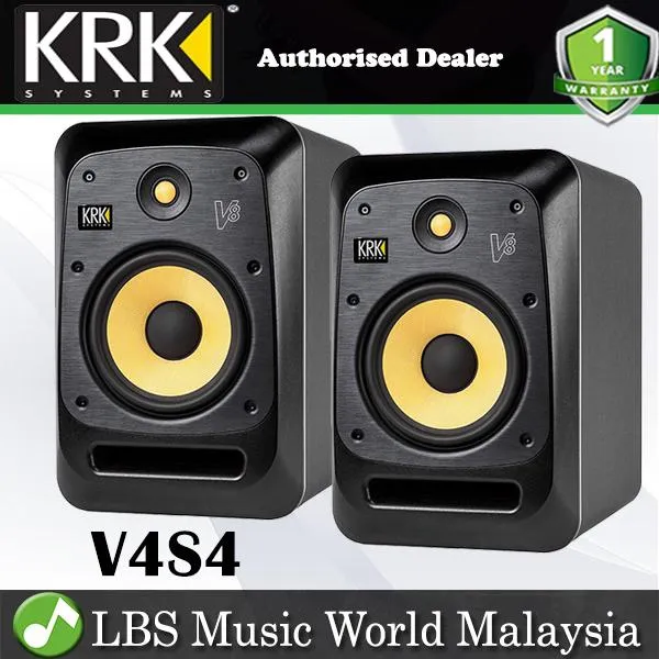 KRK V4S4 4" Powered Studio Monitor Speaker Reference Monitors Pair (V4 S4) | Lazada
