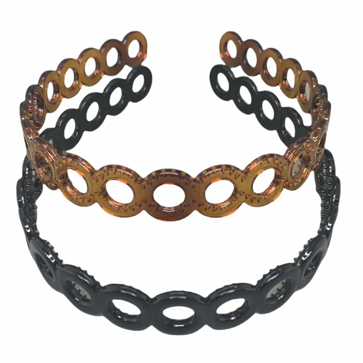 Hairstory Basic Black Brown Round Holes Headband Lazada Ph