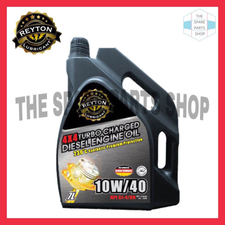 REYTON 10W40 CJ4/SN ENGINE OIL 7Liter | Lazada