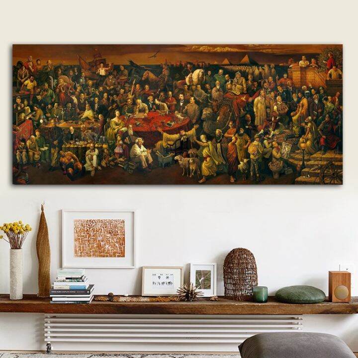 RELIABLI ART Famous Artwork Canvas Painting Discussing Divine Comedy ...