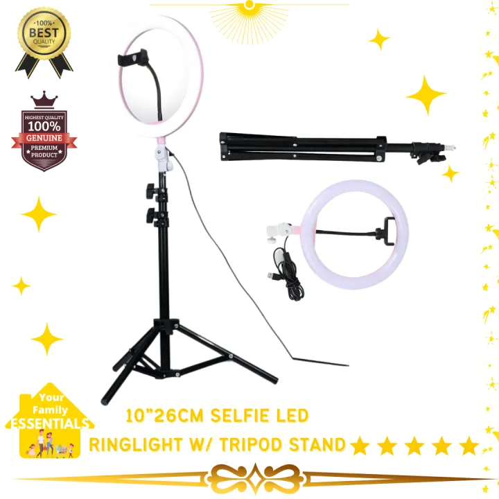 26CM Selfie LED Ring Light Photo Studio Photography Dimmable W/ 2.1m ...