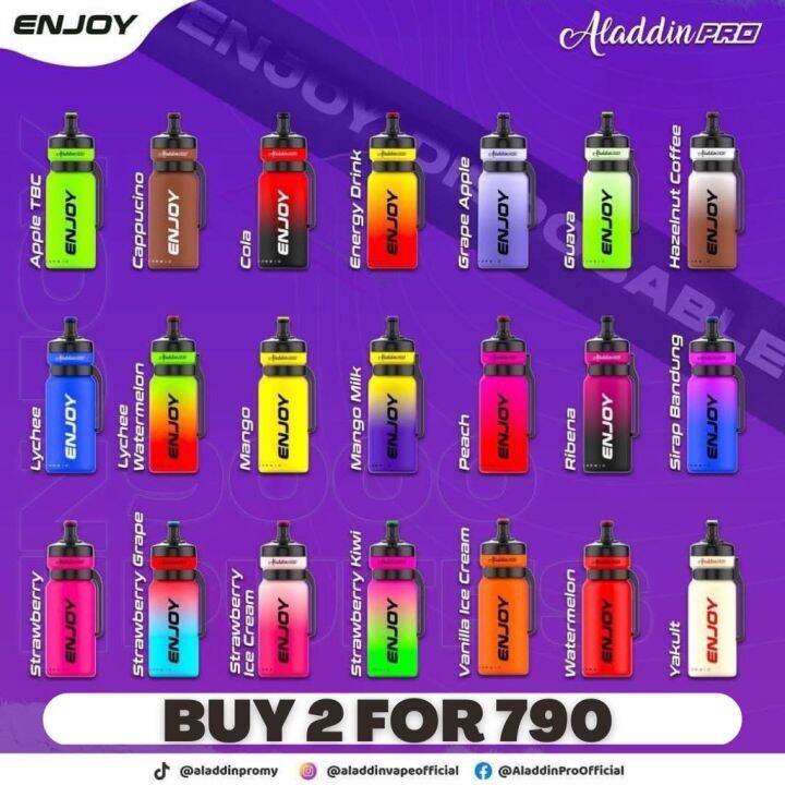 ins recommend ENJOY V1 9000 PUFFS DISPOSABLE RECHARGABLE | Lazada PH