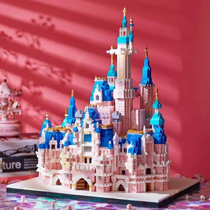 Lego building blocks Disney Castle girls series tiny particles adult ...