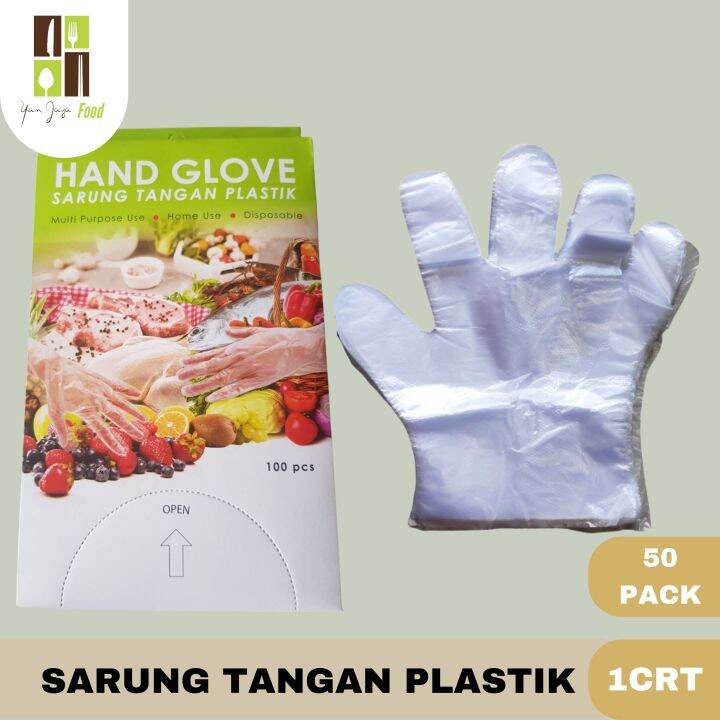 Sarung Tangan Plastik / Hand Glove Sekali Pakai Isi 100 PCS / 1 CARTON ...