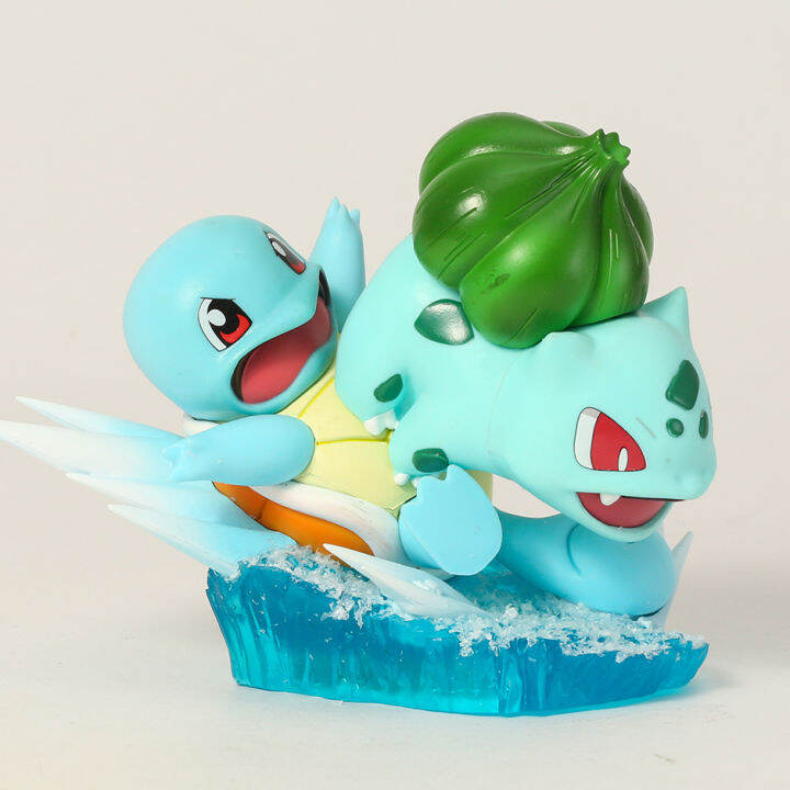 Hi Toy Pokemon Skiing Squirtle Bulbasaur PVC Figure Doll Collectible ...