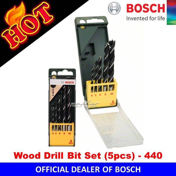 Bosch Wood Drill Bit Set (5pcs) - 440 | Lazada PH