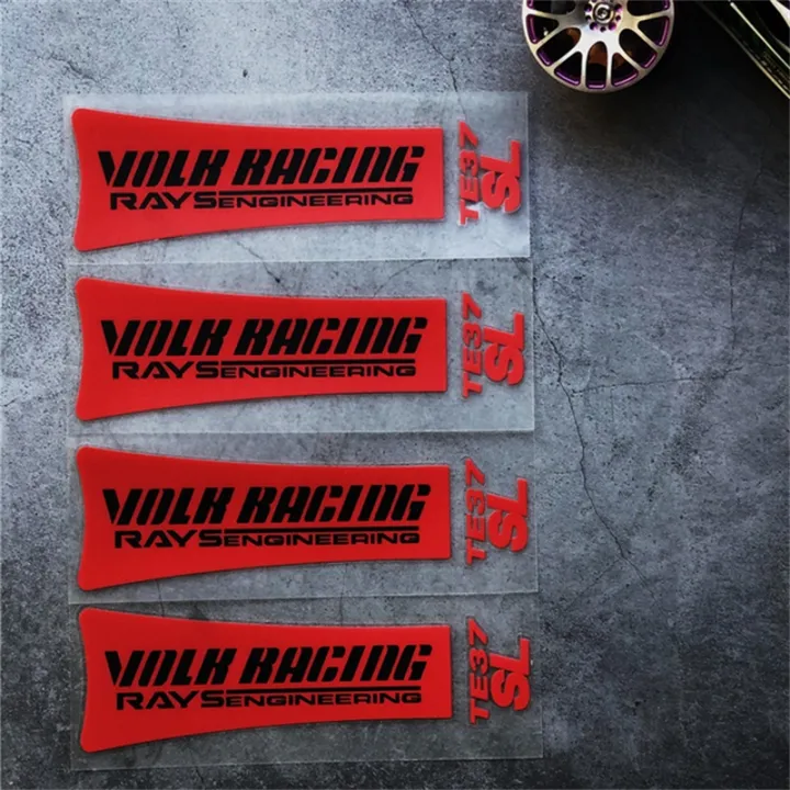 【cw】 8 Pcs For TE37 CE28 GramLights Volk Racing Car Wheel Spoke Sticker ...