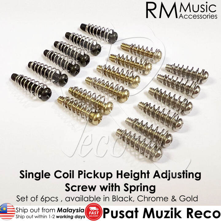 【6pcs】 RM Electric Guitar Single Coil Pickups Height Adjusting Screws ...