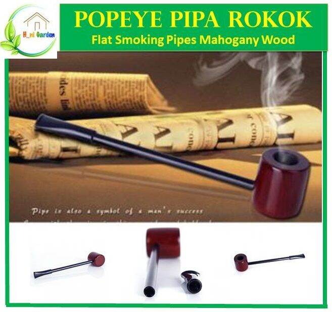 Popeye Pipa Rokok Flat Smoking Pipes Mahogany Wood | Lazada Indonesia
