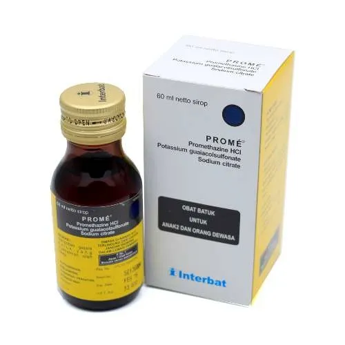 PROME SYR 60ML meringankan gejala batuk karena alergi yang disertai dengan batuk berdahak ...