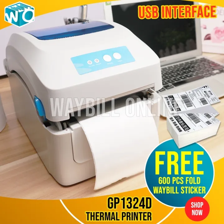 GP1324D GPrinter Waybill Printer Thermal A6 Barcode Label FREE 600pcs ...