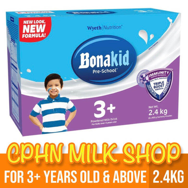 BONAKID PRE-SCHOOL® 3+ 2.4kg for Children Over 3 Years Old Powdered Milk Drink | Lazada PH