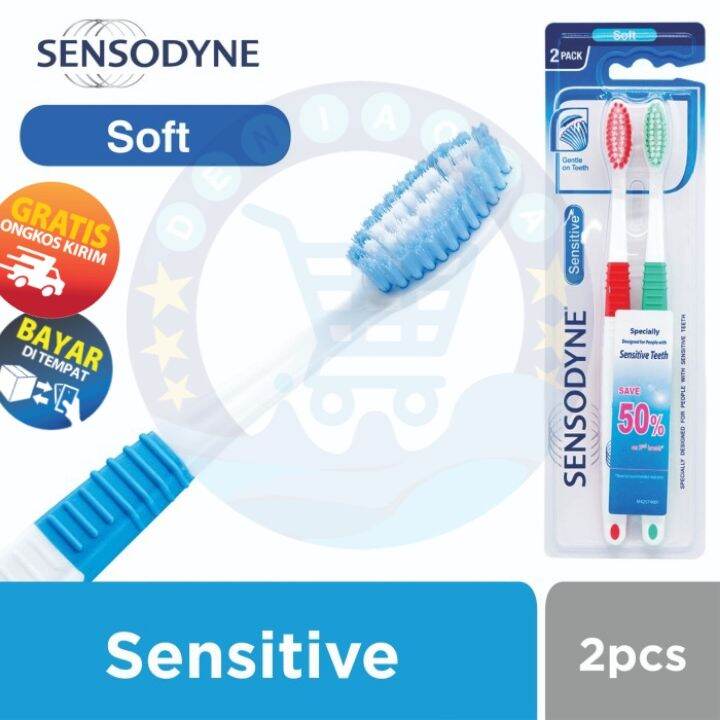 Sensodyne sikat gigi ultra sensitive soft isi 2 | Lazada Indonesia