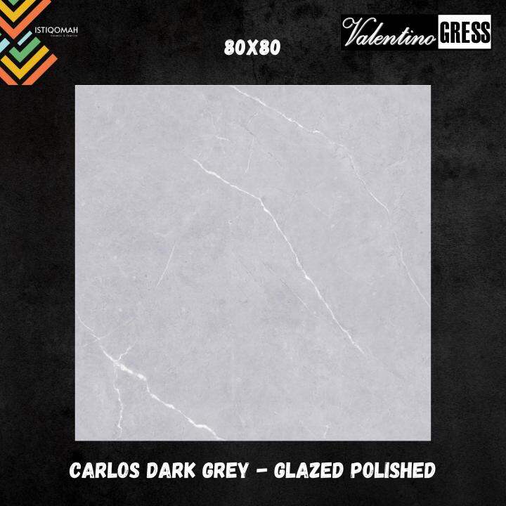 GRANIT 80X80 CARLOS DARK GREY - GLAZED POLISHED | Lazada Indonesia