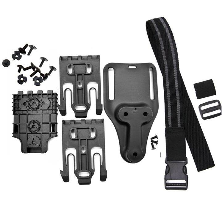 【HOT】 Tactical Drop Leg Band Strap Quick Locking System for Glock 17 M9 Gun Holster Platform ...