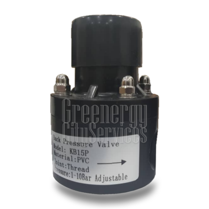 PVC Back Pressure Valve KB15P (10Bar@1/2"Thread) PTFE Diaphragm ...