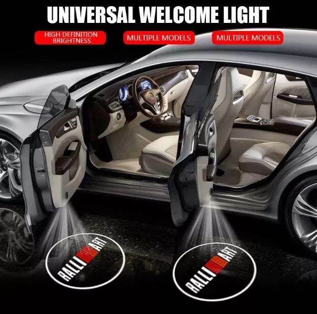 #194 RALLI ART 2Pcs Car Door Sensor Light welcome Wireless illuminating ...