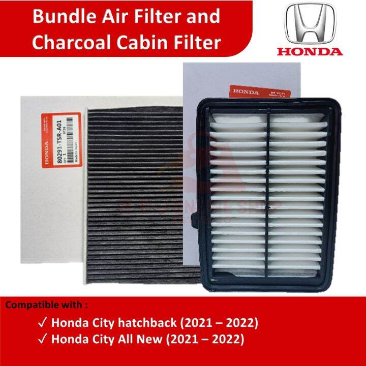 Bundle Air Filter and Charcoal Cabin Filter for Honda City Hatchback ...