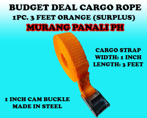 "MPP" 6 FEET Orange Cargo Rope Cam Buckle Tie Down (SURPLUS) | Lazada PH