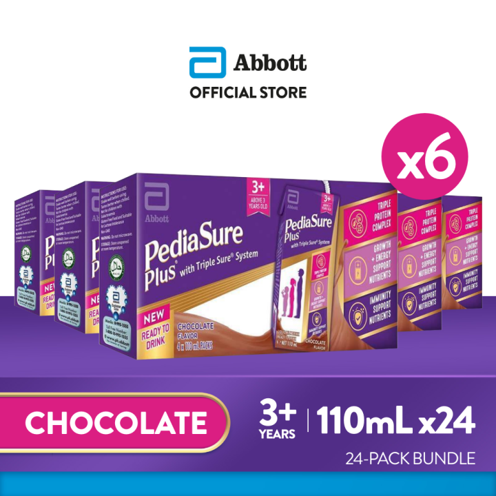 Pediasure Plus Ready to Drink Choco 110ML x 4 For Kids Above 3 Years ...