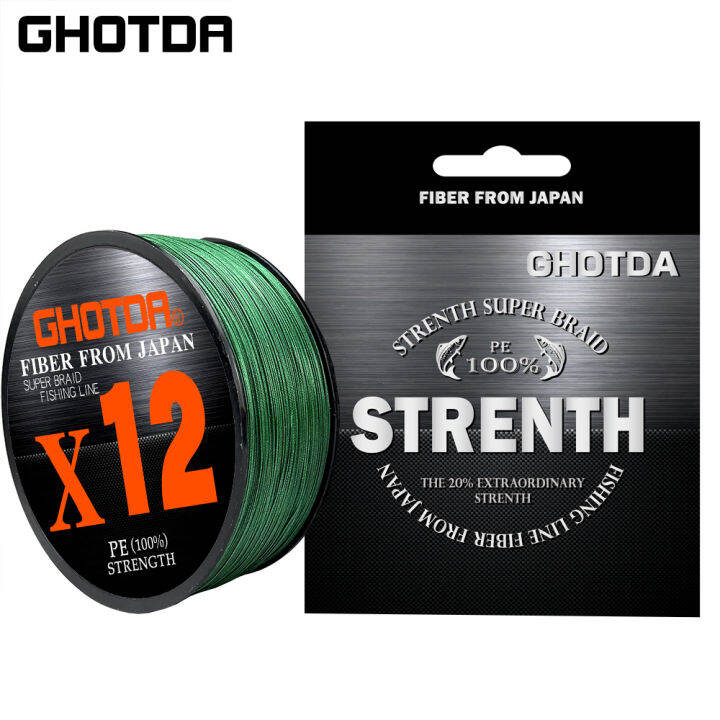 GHOTDA X12 Super Strong 12 Strands Braided Fishing Line 500M ...