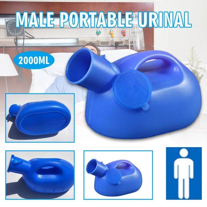 Portable Urinal Bottle 2000ml Spill Proof Urine Jar Plastic Urinal for ...