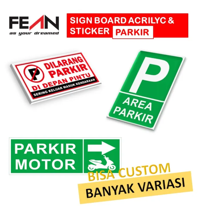 STIKER PARKIR DAN DILARANG PARKIR | Lazada Indonesia