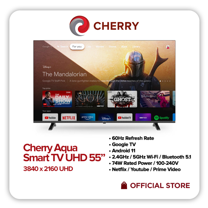 Cherry Aqua Smart TV UHD 55" | Lazada PH