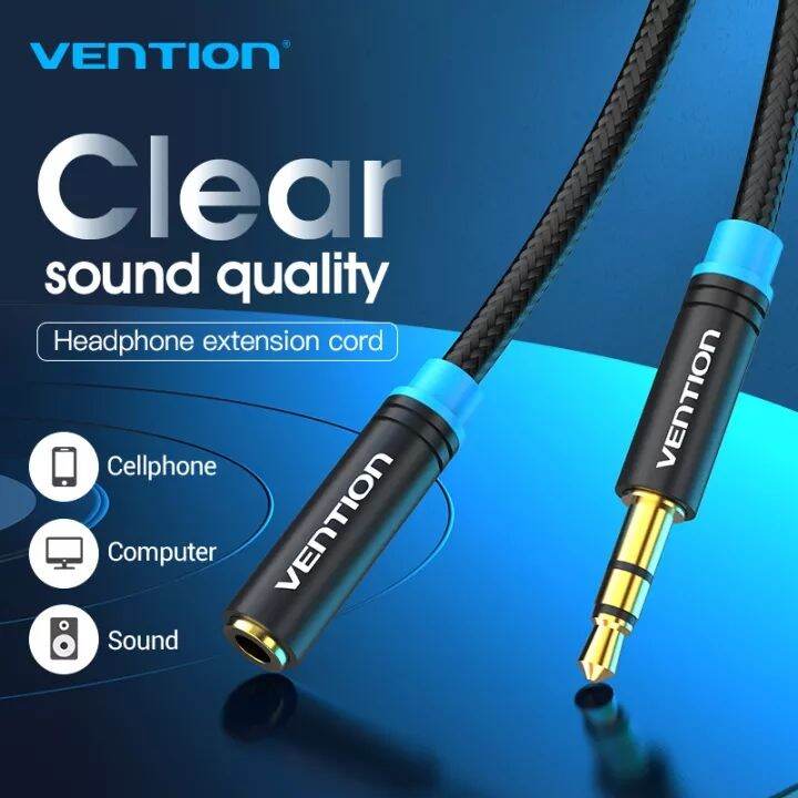 Vention Earphone Extension Cable 3.5mm Audio Jack Male to Female ...