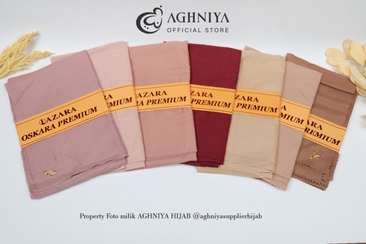 AZARA OSKARA METAL LOGO LASER CUT (HIJAB VOAL PREMIUM POLOS WARNA ...